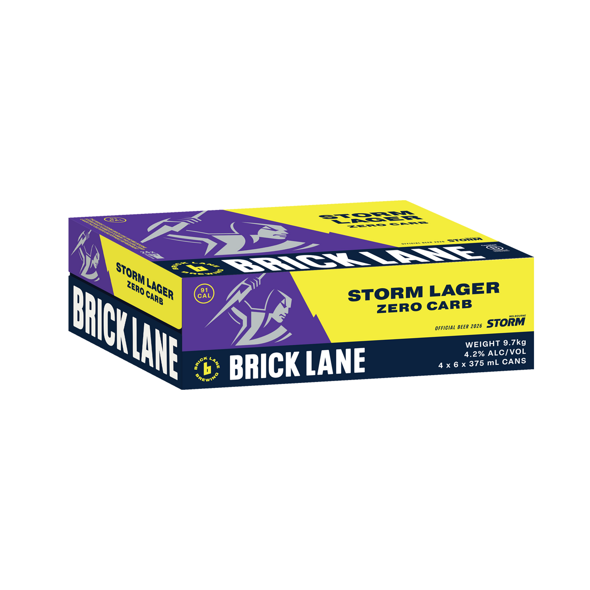 Zero Carb Lager Official Beer of Melbourne Storm | Brick Lane Brewing